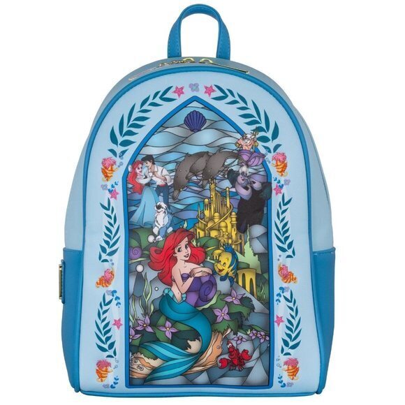 Loungefly | Bags | Loungefly Disney Little Mermaid Stained Glass Mini ...